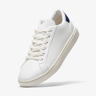 Men's Lace Up in White-Midnight Blue | Vegan Sneakers - Thousand Fell